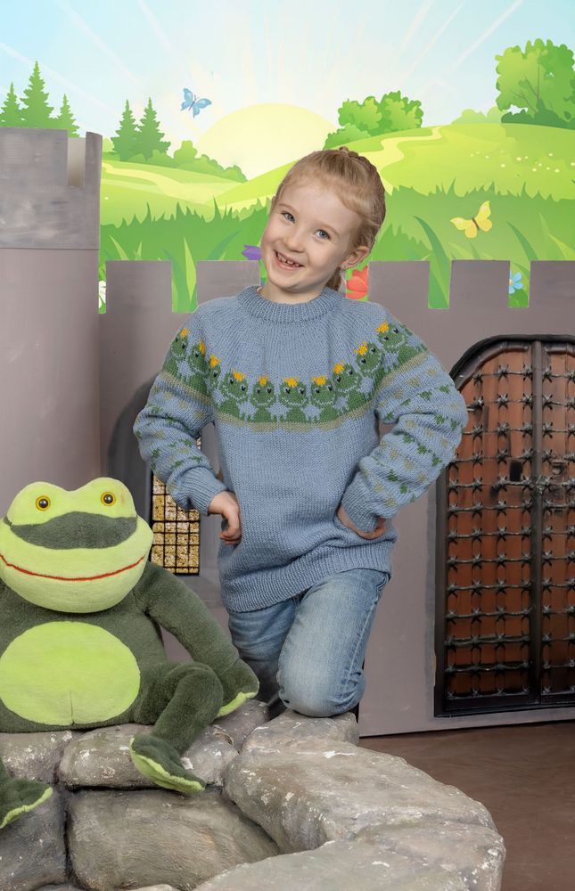 Sticka en söt barntröja med grodor | Land